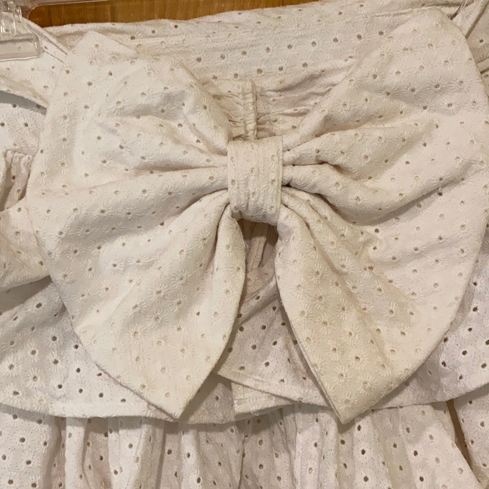 Rare Sample! Betsey Johnson Tiered Eyelet Skirt - Gem